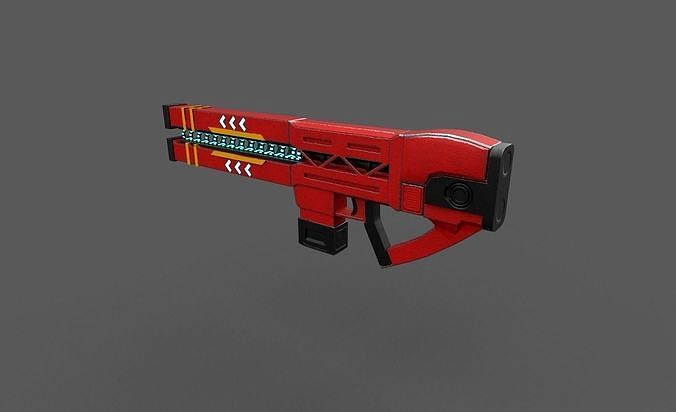 Realistic Sci-Fi Rail Gun 3d model