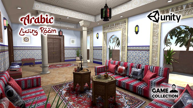 Arabic Living Room 3d model
