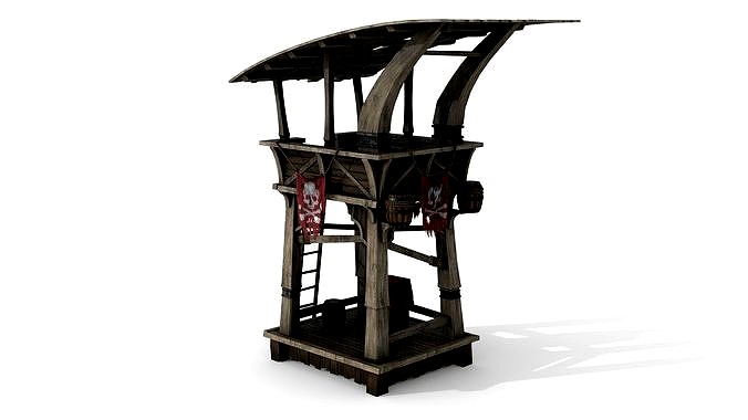 Wooden Watchtower 3d model