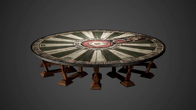 Medieval Table Low Poly Game Ready 3d model