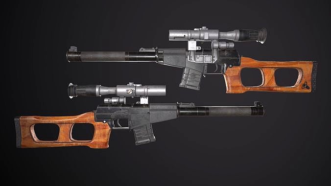 Russian USSR sniper rifle VSS Vintorez 3d model