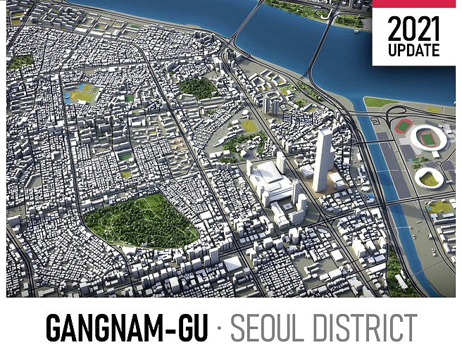 Seoul - Gangnam 3d model