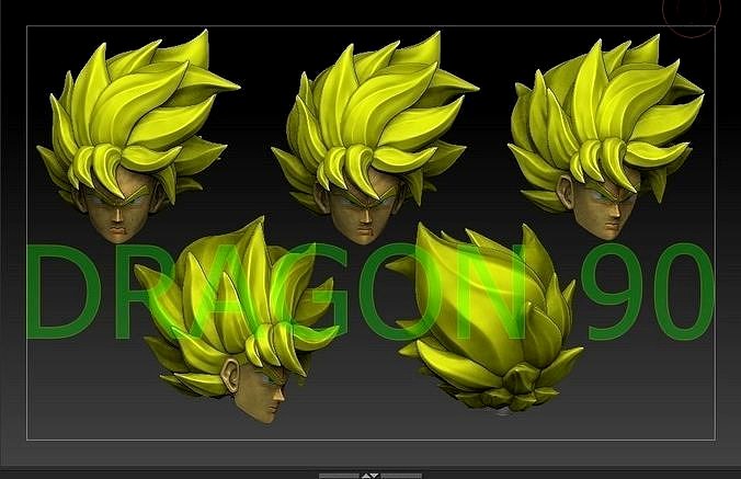 Goku hair with wind SH figuarts | 3D model