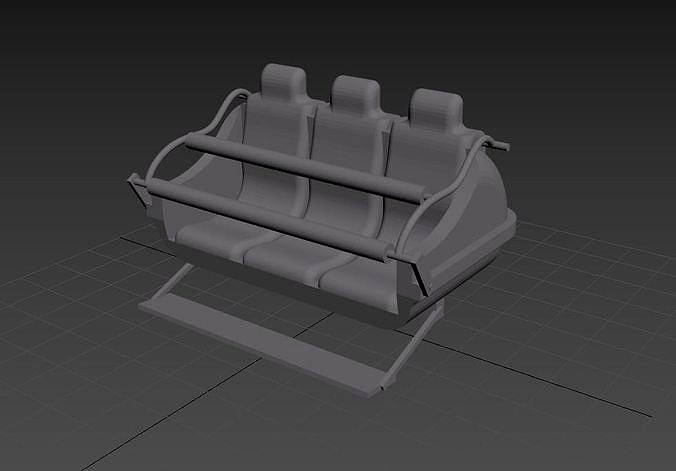 Funfair ride carriage seat theme park seat Fairground | 3D model