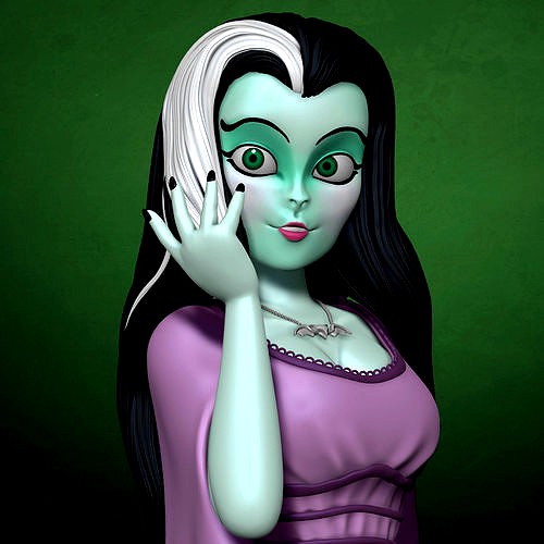 Lily Munster Figurine 3d Model 0453