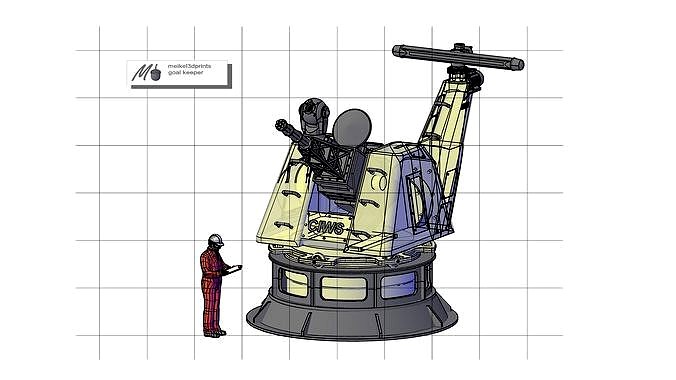 Goalkeeper Naval Close In Weapon System | 3D model