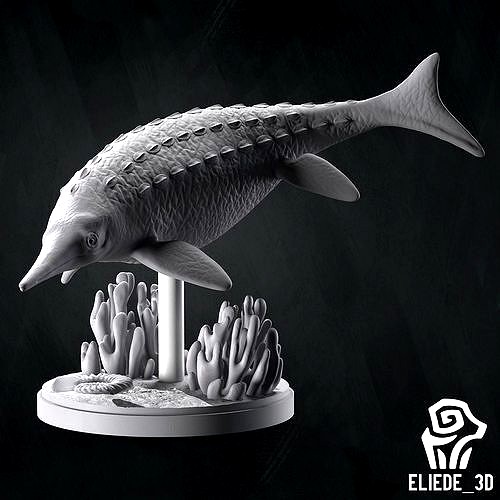 Ichthyosaurus - Pre-Supported STL Files for 3D-Printing | 3D model