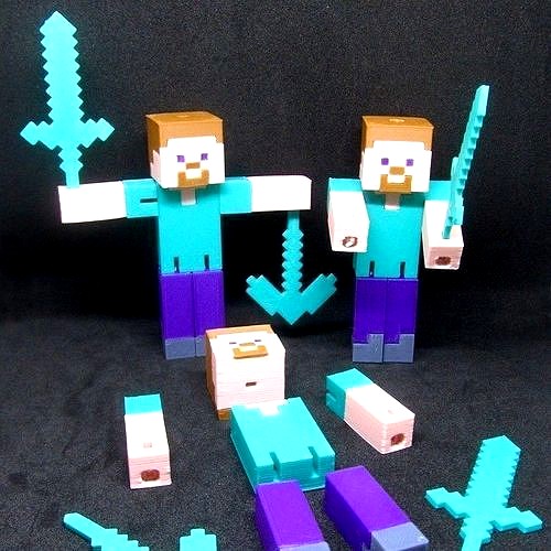 Minecraft Steve Articulated | 3D model