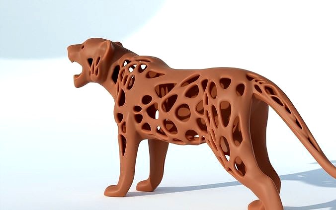 Tiger Voronoi Wireframe | 3D model