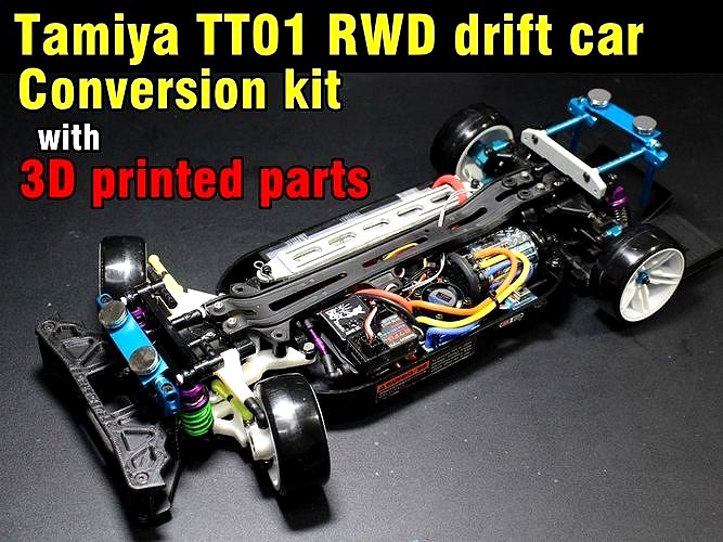 Tamiya TT01 RWD drift car conversion kit | 3D model