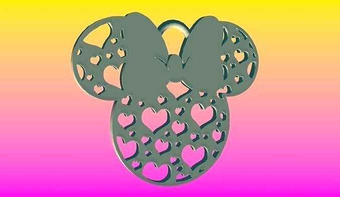 Minnie Mouse hearts | 3D model