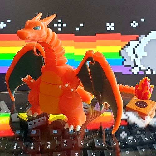 Charizard - Flexi Articulated Pokemon - print-in-place | 3D model