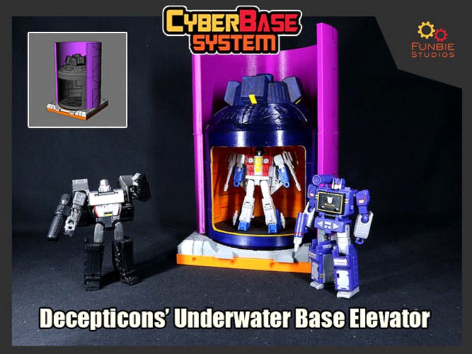 CyberBase System Decepticons Underwater Base Elevator | 3D model