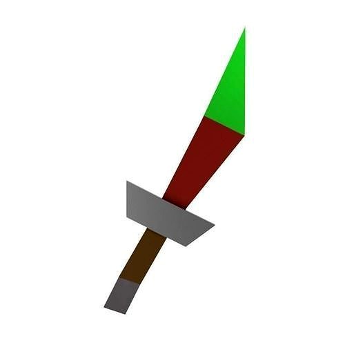 Oldschool Runescape - Life Size Dragon Dagger | 3D model