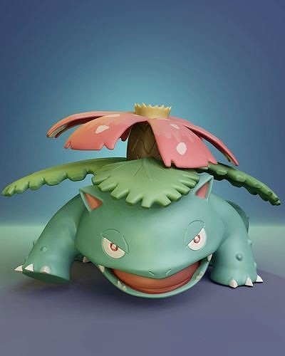 Pokemon - Venusaur with two different poses | 3D model