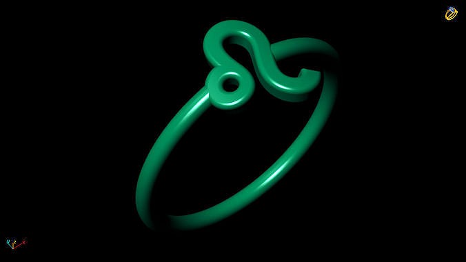 leo Zodiac sign Ring 3D Model | 3D