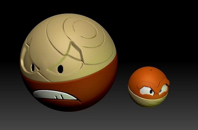 Pokemon Hisuian Voltorb Hisuian Electrode | 3D model