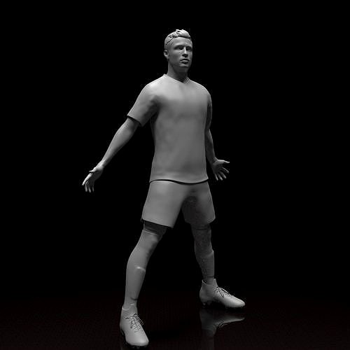Cristiano Ronaldo Football Player STL files 3D print model | 3D