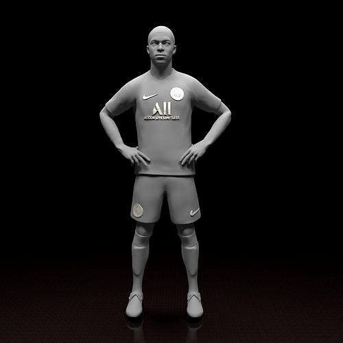 Kylian Mbappe footbaler stl file 3d model | 3D