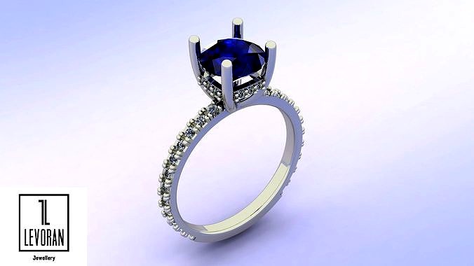 Engagement ring stl file | 3D model