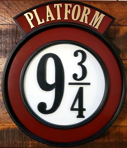 Harry Potter Hogwarts Express Platform Sign | 3D model