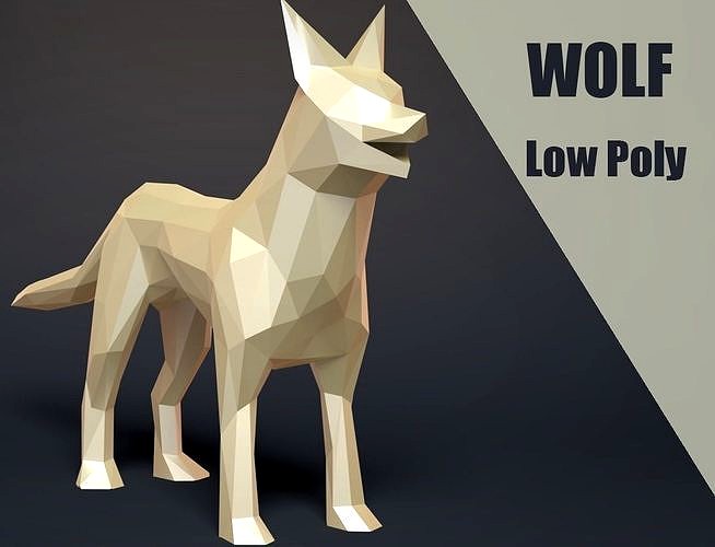 Wolf Low Poly 3D model