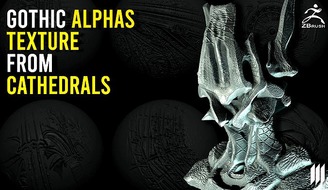 50 - Gothic Alphas Textures From Cathedral 3d model