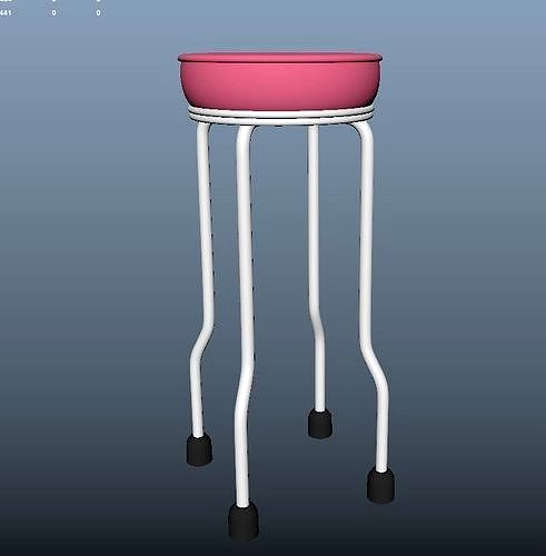 Stool 3d model for kitchen interior