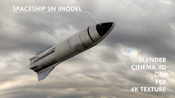 Spaceship SpaceX SN 3D Model