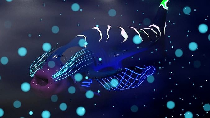 Fish animated and rigged for Blender 3d model