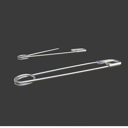 Closed and open pins 3d model