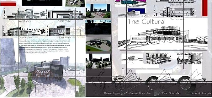 Cultural Center project 3d model