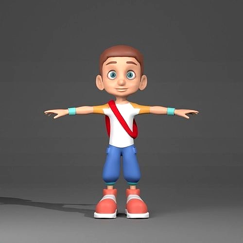 James Stylized boy character 3d model James Stylized boy character 3d model