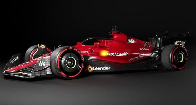F1 2022 Rosso Red Livery Template 3d model