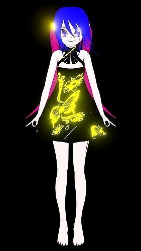 Sexy Anime Girl 3d Model
