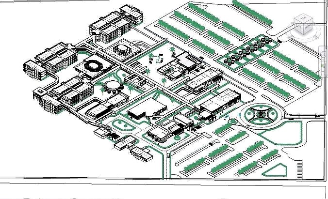GENERAL HOSPITAL COMPLETE REVIT PROJECT 3d model
