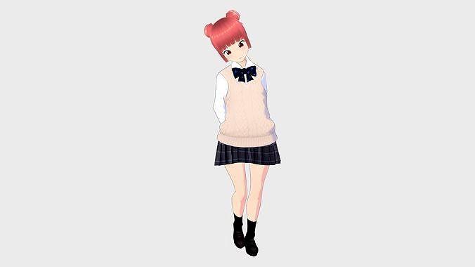 BABY YOUNG RIGGED 3D MODEL T -POSE SHAPE KEYS