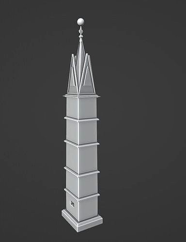 Simple Pillar Low-poly 3D model