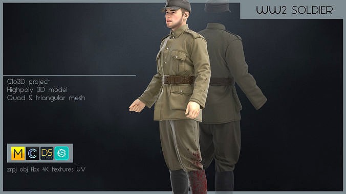 WW2 SOLDIER 3d model