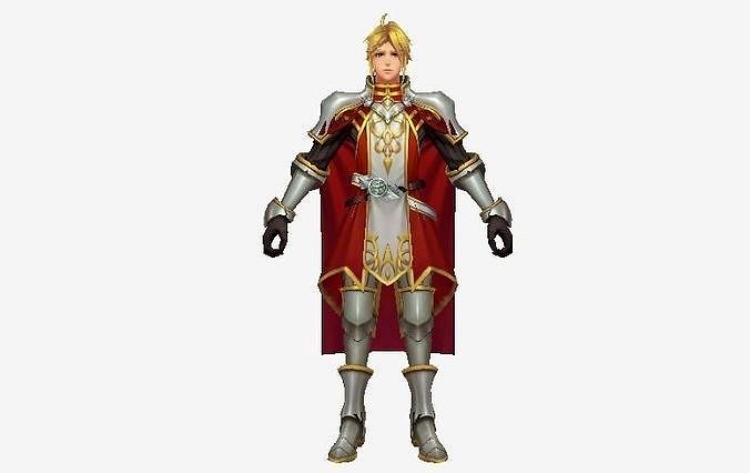 Knight warrior Character 3d model