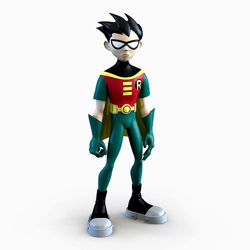 Robin Cartoon Character Rigged for Maya 3d model