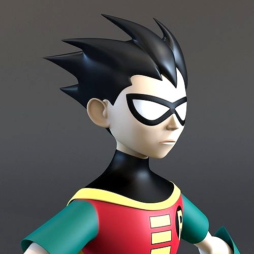 Robin Cartoon Character Rigged 3d model