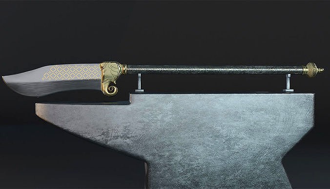Bhuj ancient Indian weapon 3d model