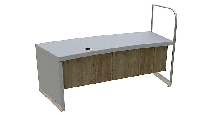 Circular reception desk 3d model