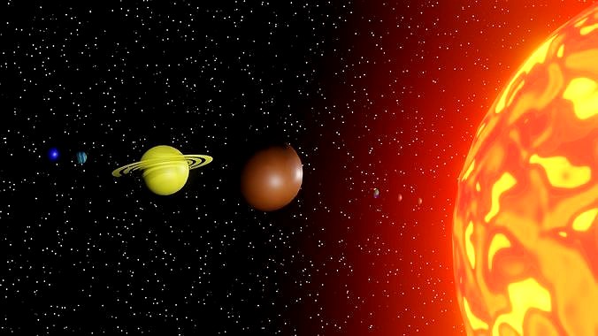 Basic Solar System Model 3d