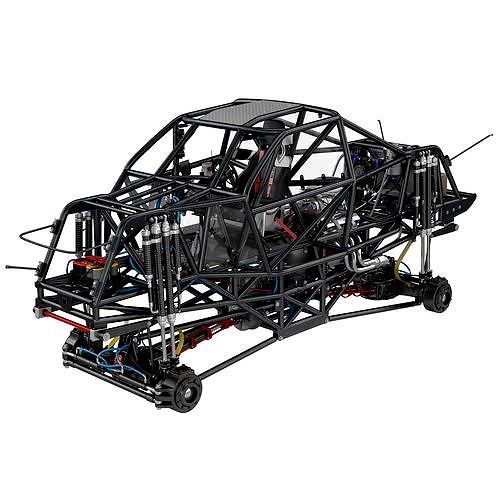Monster Truck Bigfoot Frame and Engine 3d model