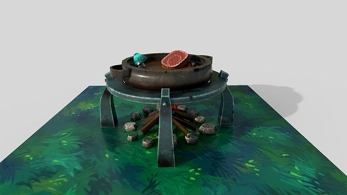 Camp fire 3d model