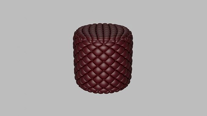 Tufted ottoman 4 3d model