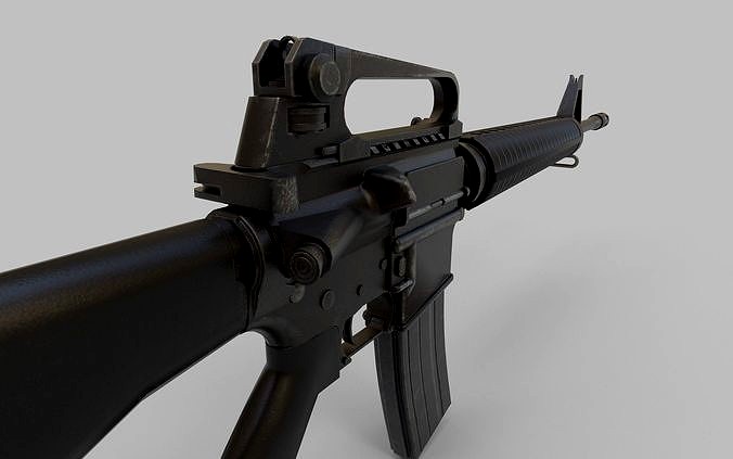 M16 Assault Rifle Low-poly 3D model