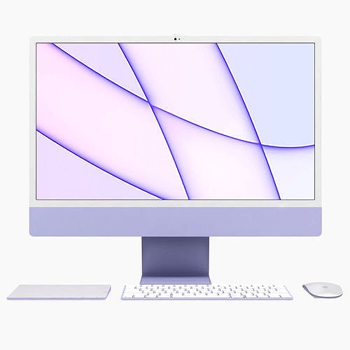 Apple iMac 24 inch 2021 Purple 3d model